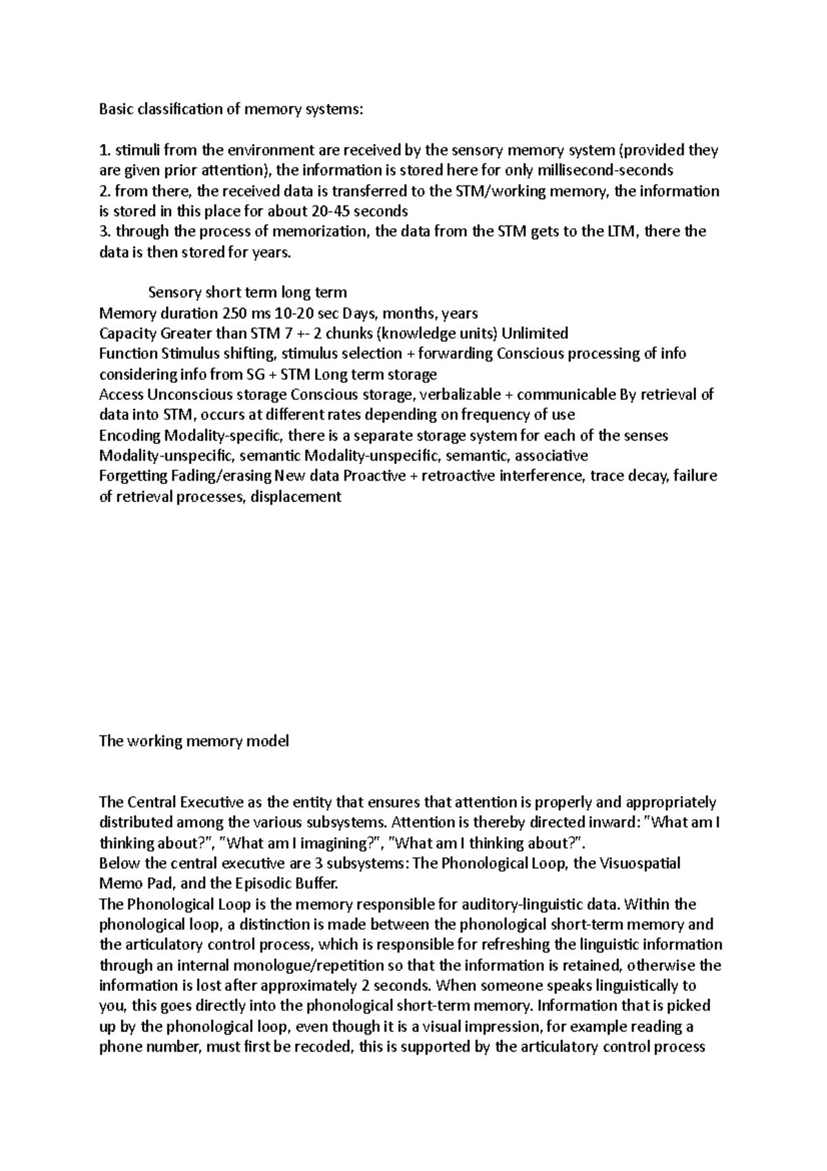Basic classification of memory systems - Basic classification of memory ...