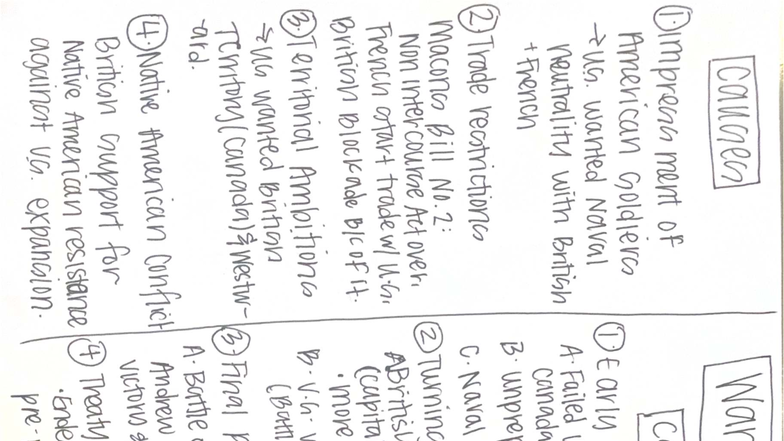 War of 1812: Causes, Course, and Consequences Analysis - Studocu