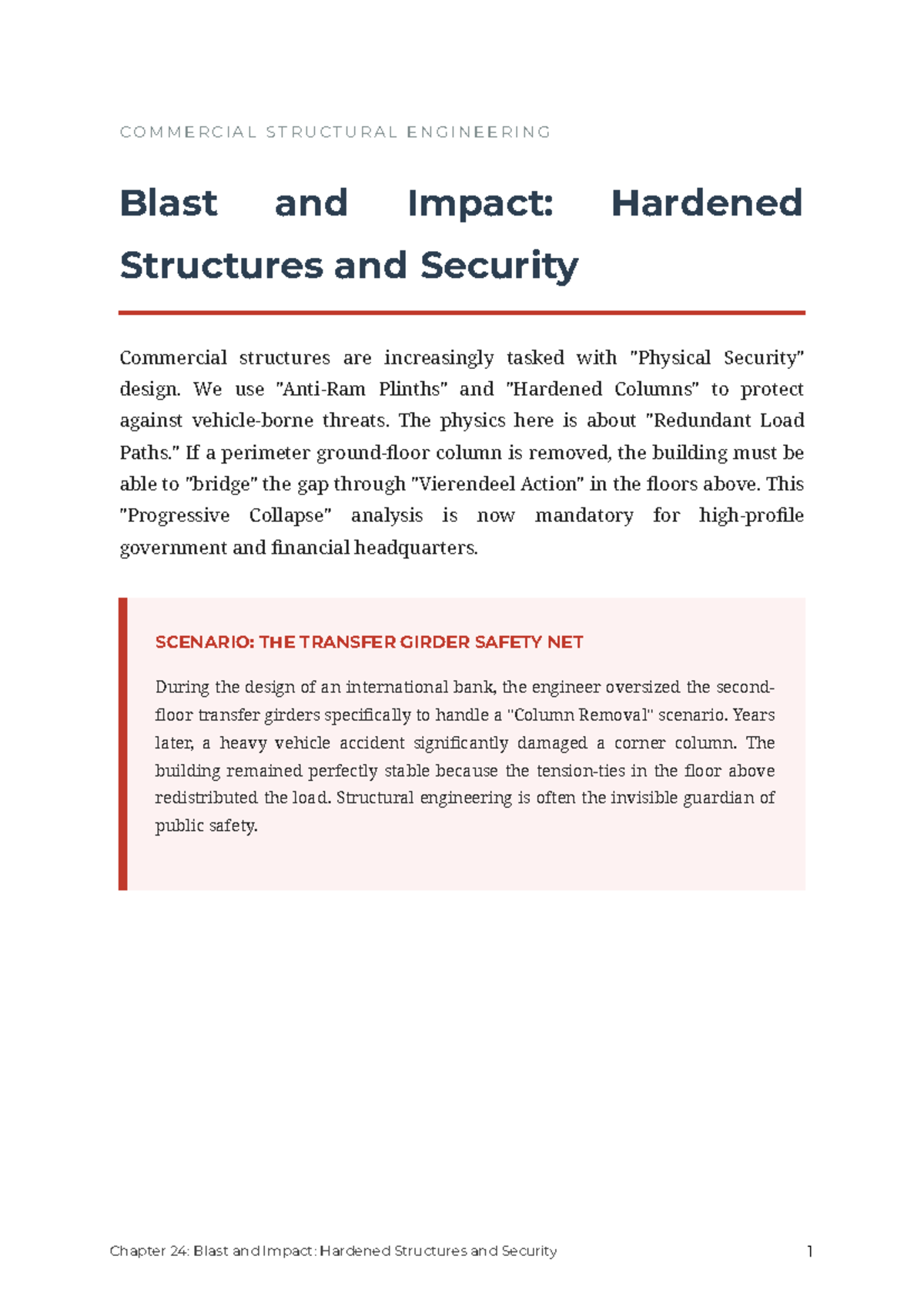 COMM 101: Chapter 24 - Blast & Impact in Structural Engineering - Studocu