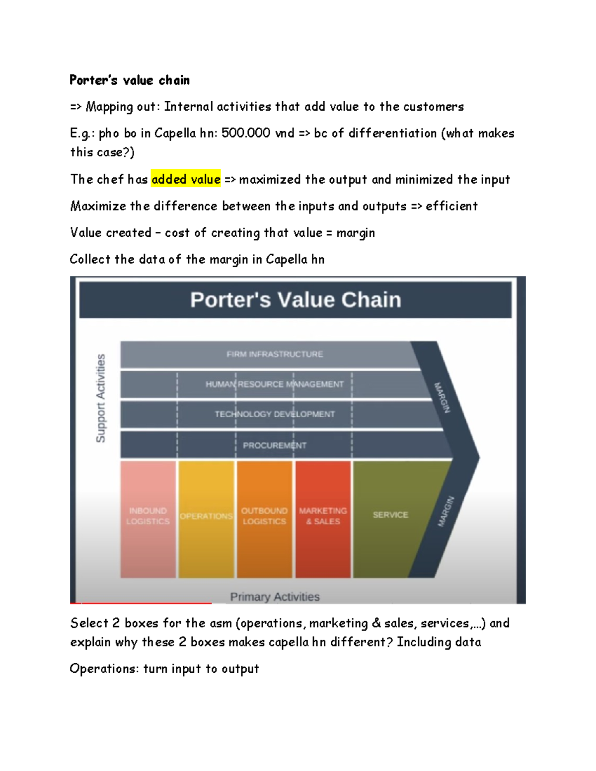Porter Five Forces - Porter’s value chain => Mapping out: Internal ...