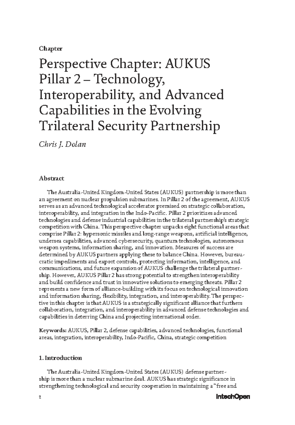 AUKUS Pillar 2: Advancing Technology, Interoperability, and Defense ...