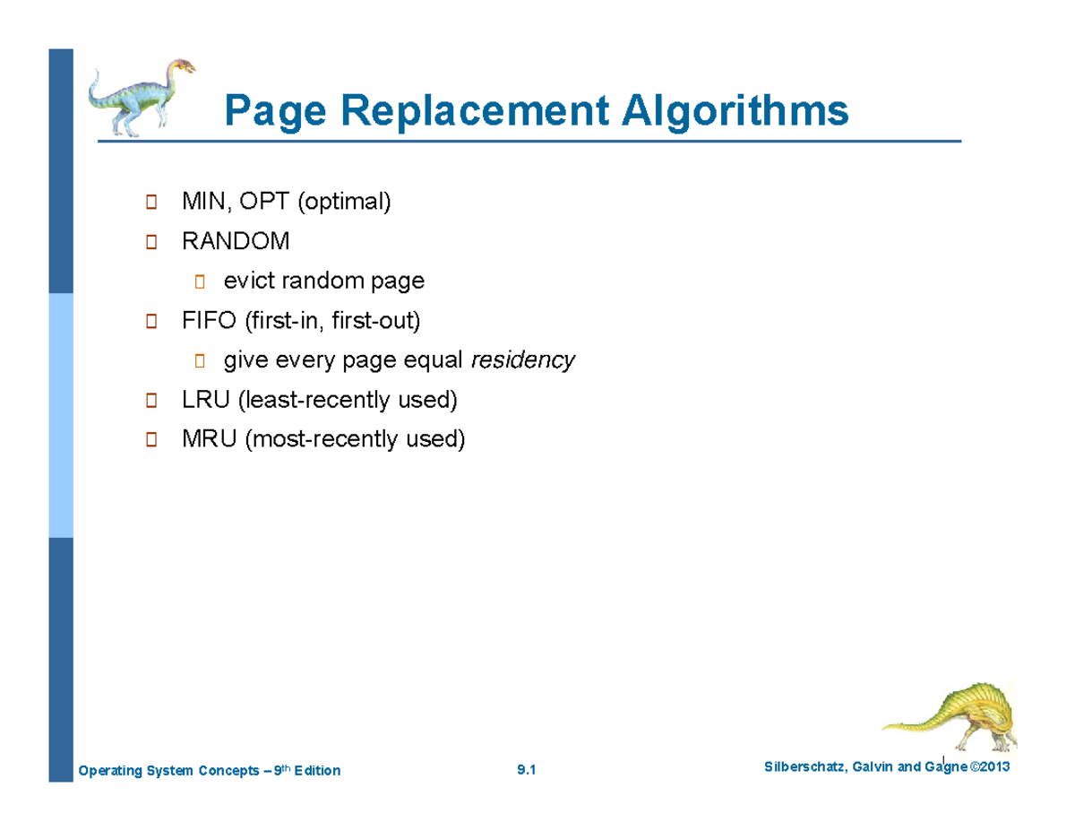 Paging in real world - Page replacement algorithms.used in coa and os ...