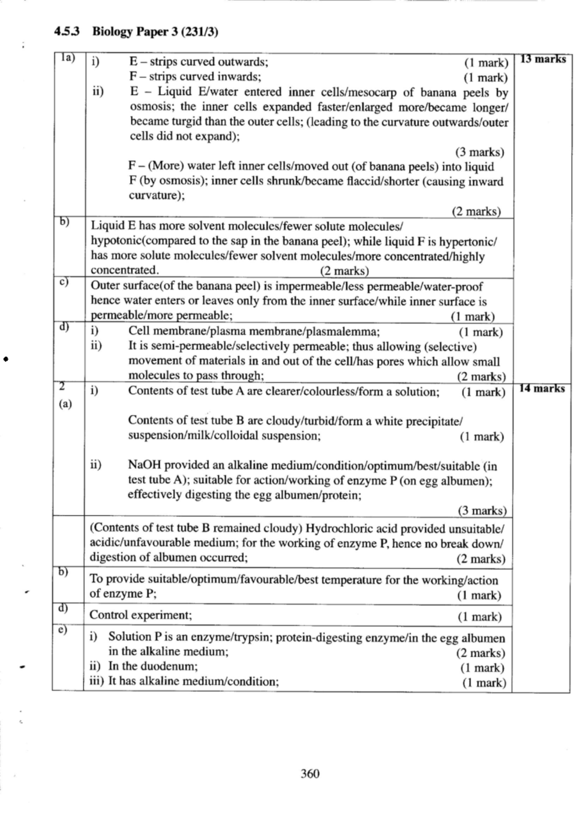 2017 KCSE Biology PP3 Marking Scheme - 4.5 Biology Paper 3 la) i) E ...