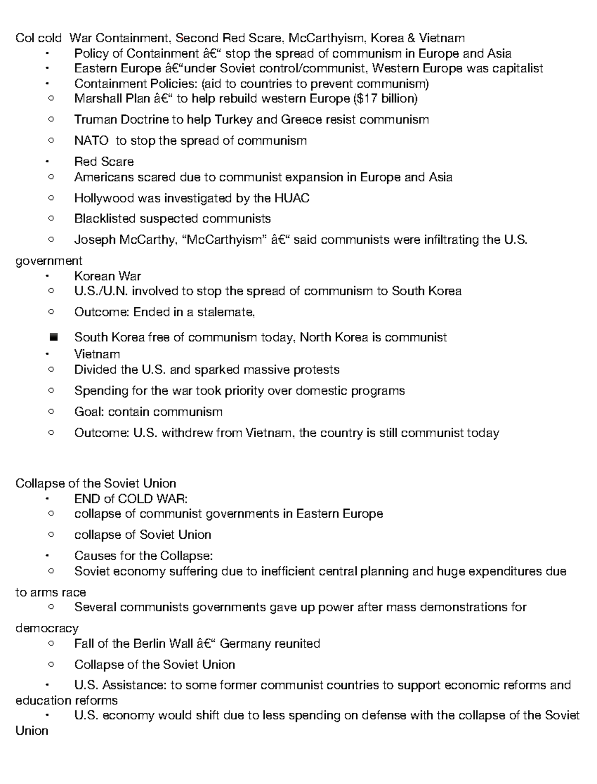 Formation of the UN: Cold War Context & Containment Policies (HIST 101 ...