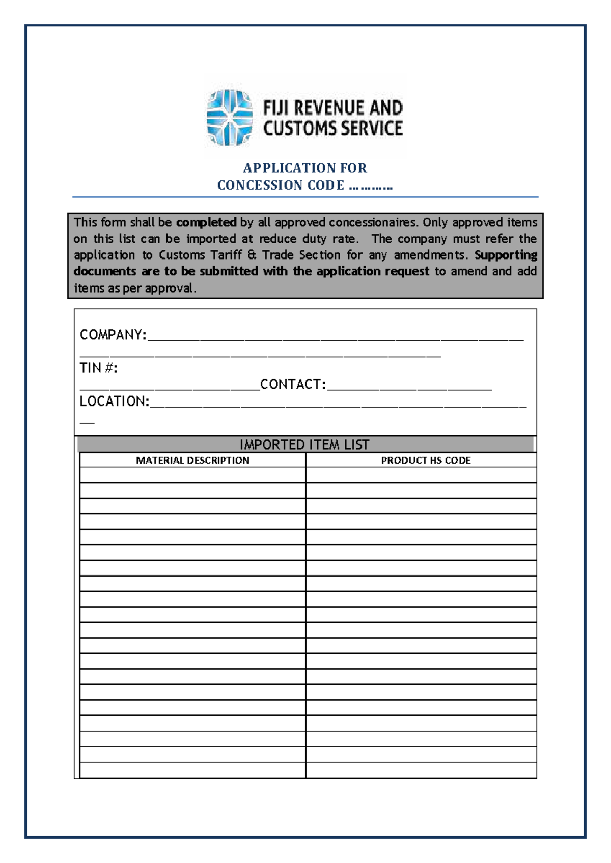 APPLICATION FOR CONCESSION CODE: Linking Form with Logo - Studocu