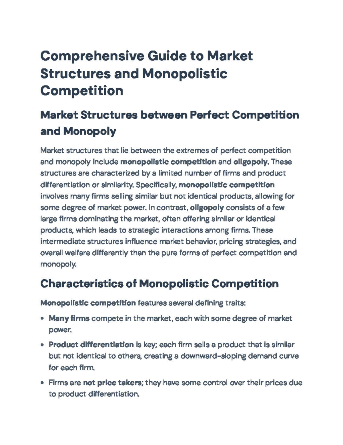 Comprehensive Guide to Monopolistic Competition & Market Structures ...