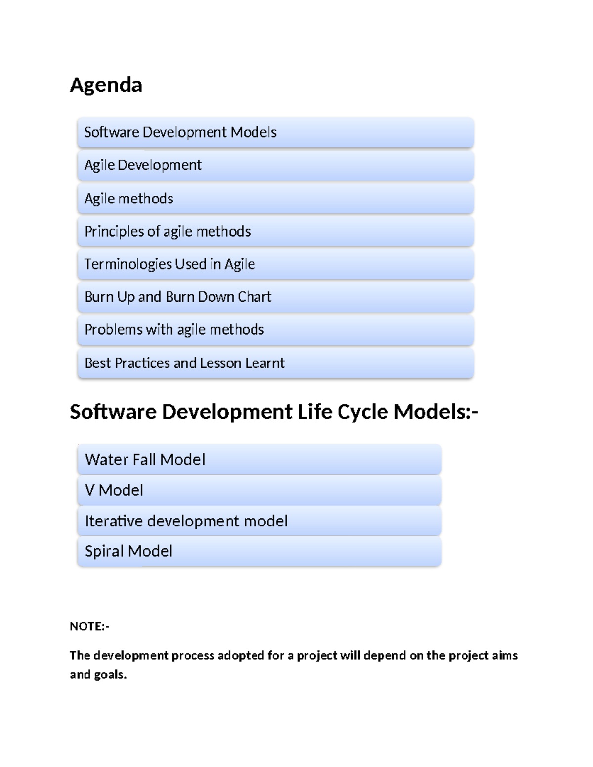 Agile Development Models: Principles, Practices, and Challenges - Studocu