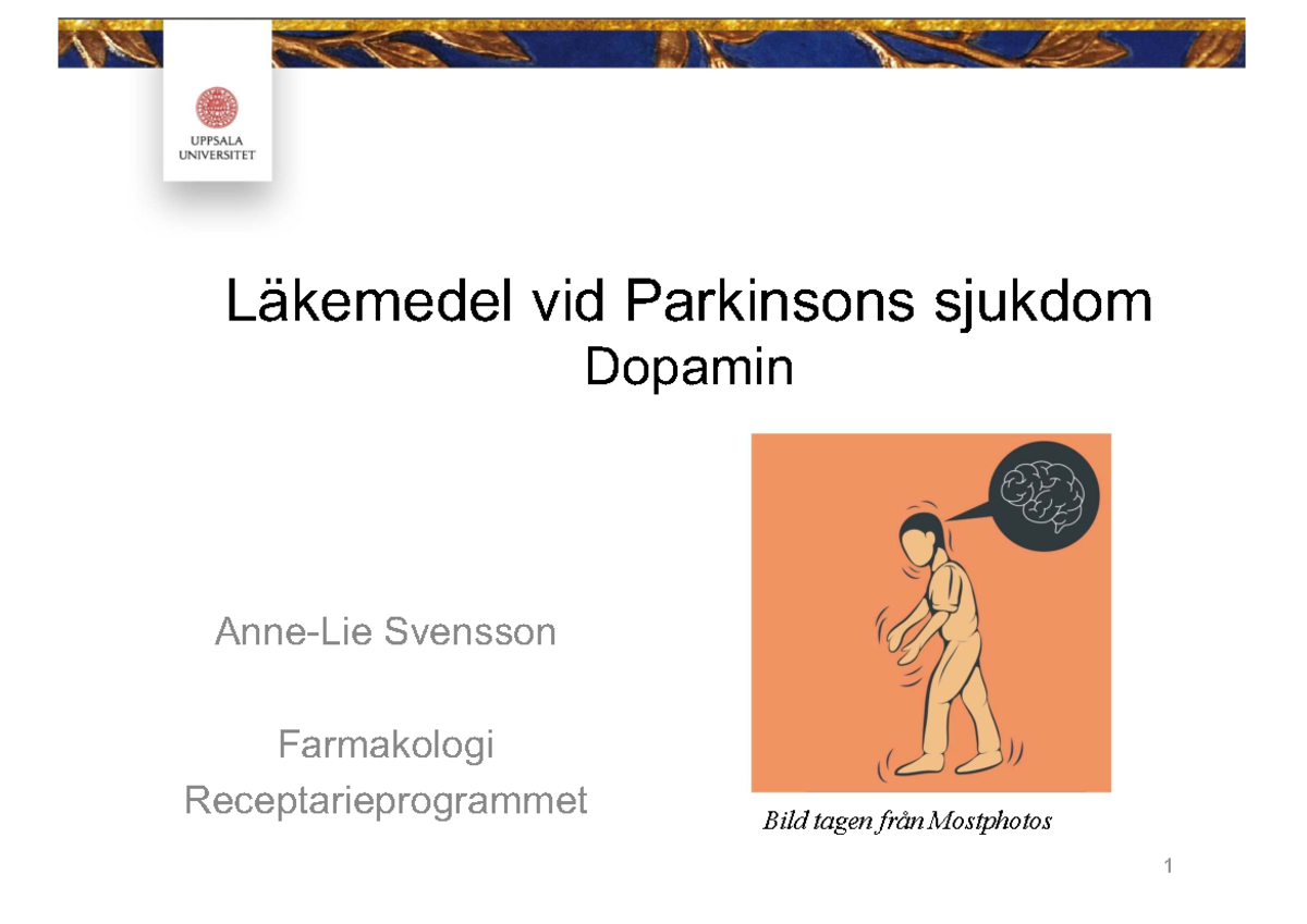 Läkemedel vid Parkinsons sjukdom - Frågor och svar (R3, HT25) - Studocu