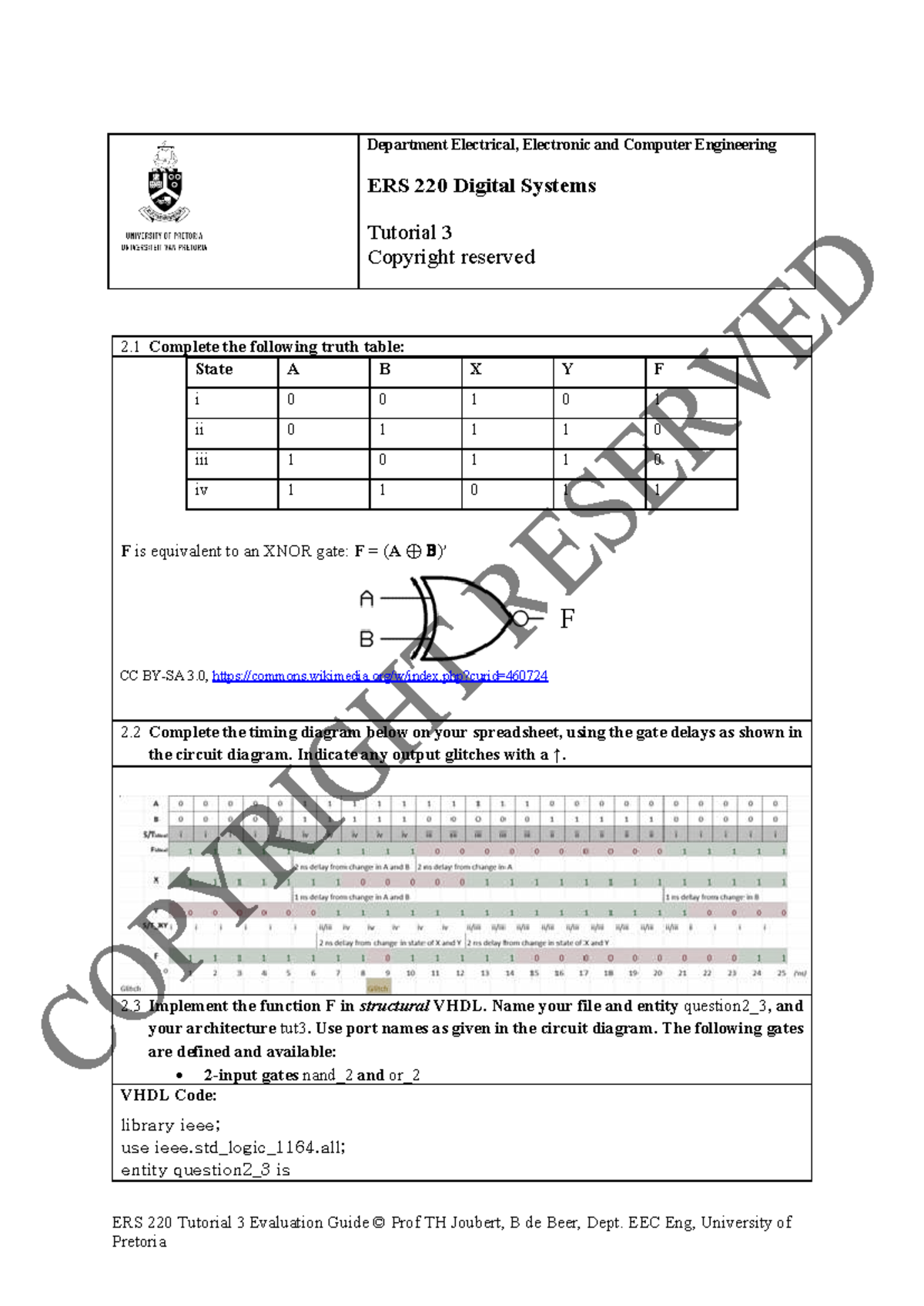 ERS 220 Digital Systems Tutorial 3 Evaluation Guide Memo - Studocu
