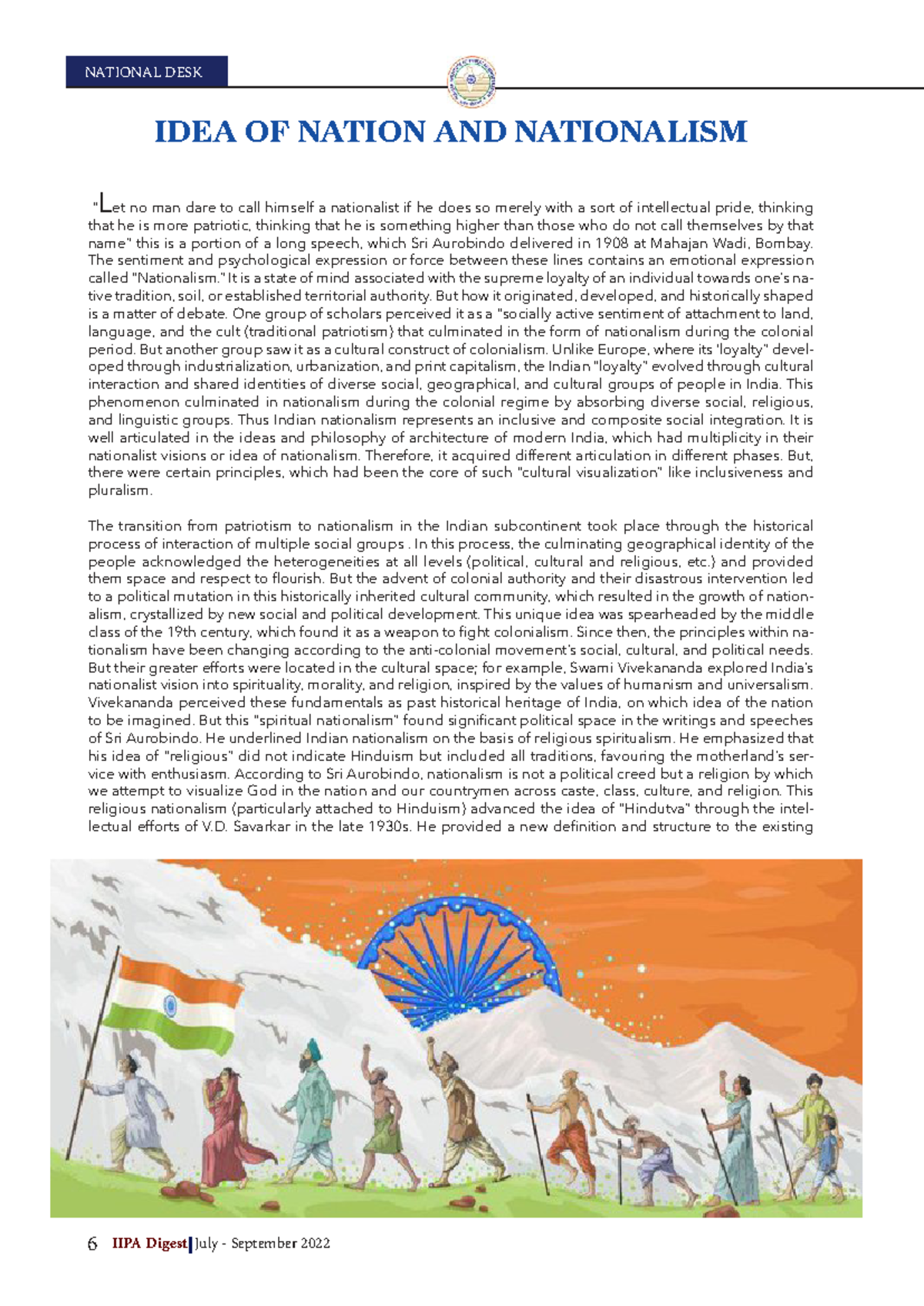 NATIONAL DESK: IDEA OF NATION AND NATIONALISM IN INDIA - Studocu