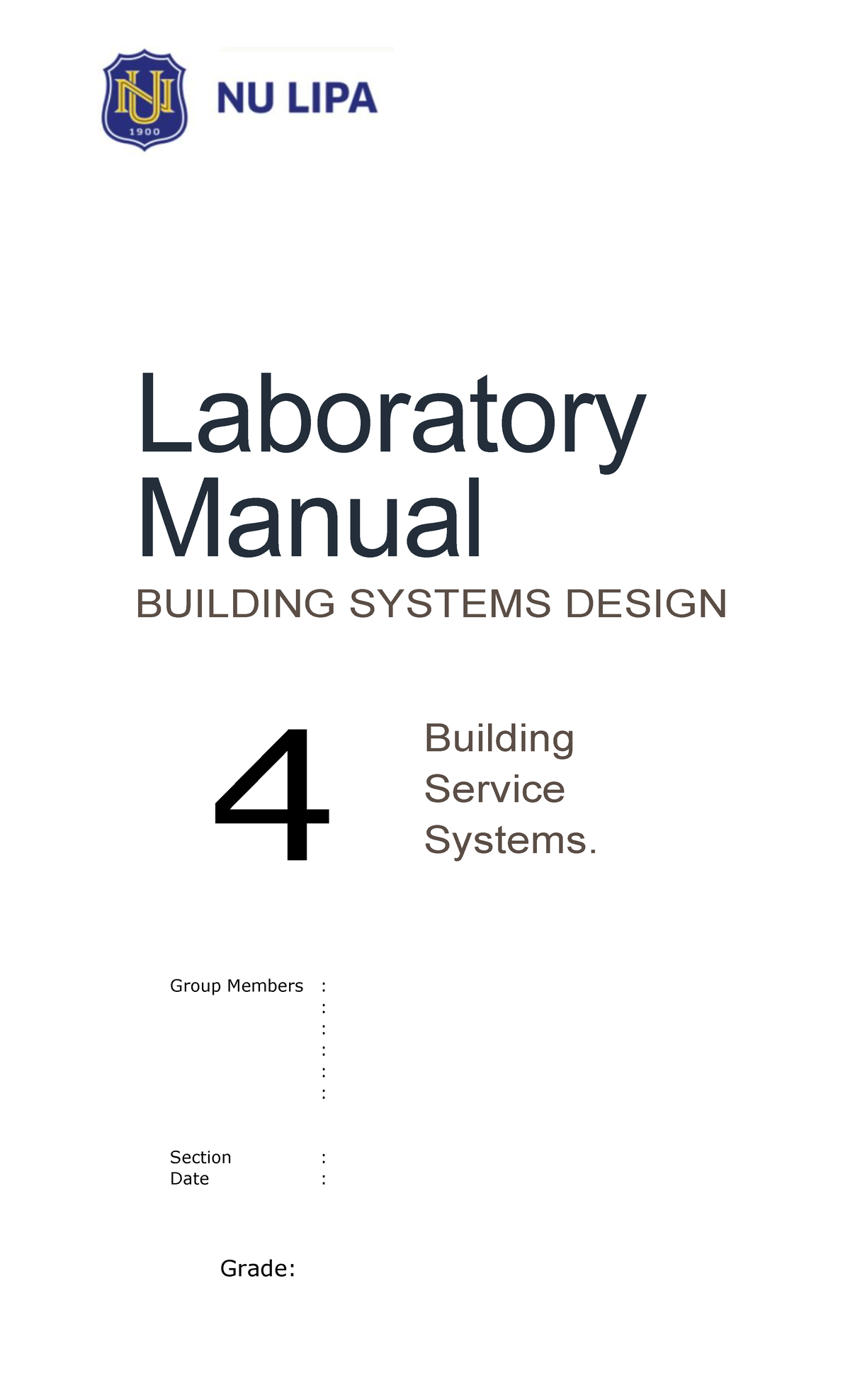 BSD Laboratory 4 - Building Service Systems Overview - Studocu