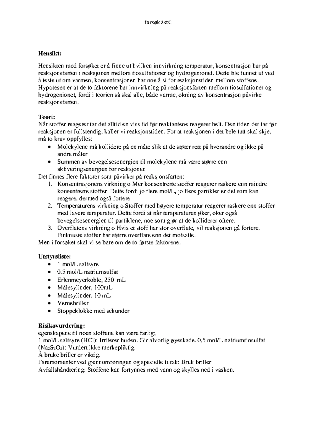 Notater Kapittel 8, Løsninger og Løselighet - NOTATER KAPITTEL 8, LØSNINGER OG LØSELIGHET 8 ...