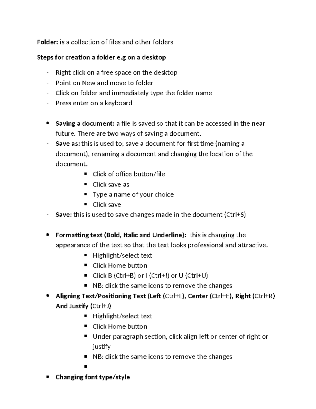 MS Word Practical Guide: Creating and Formatting Documents - Studocu