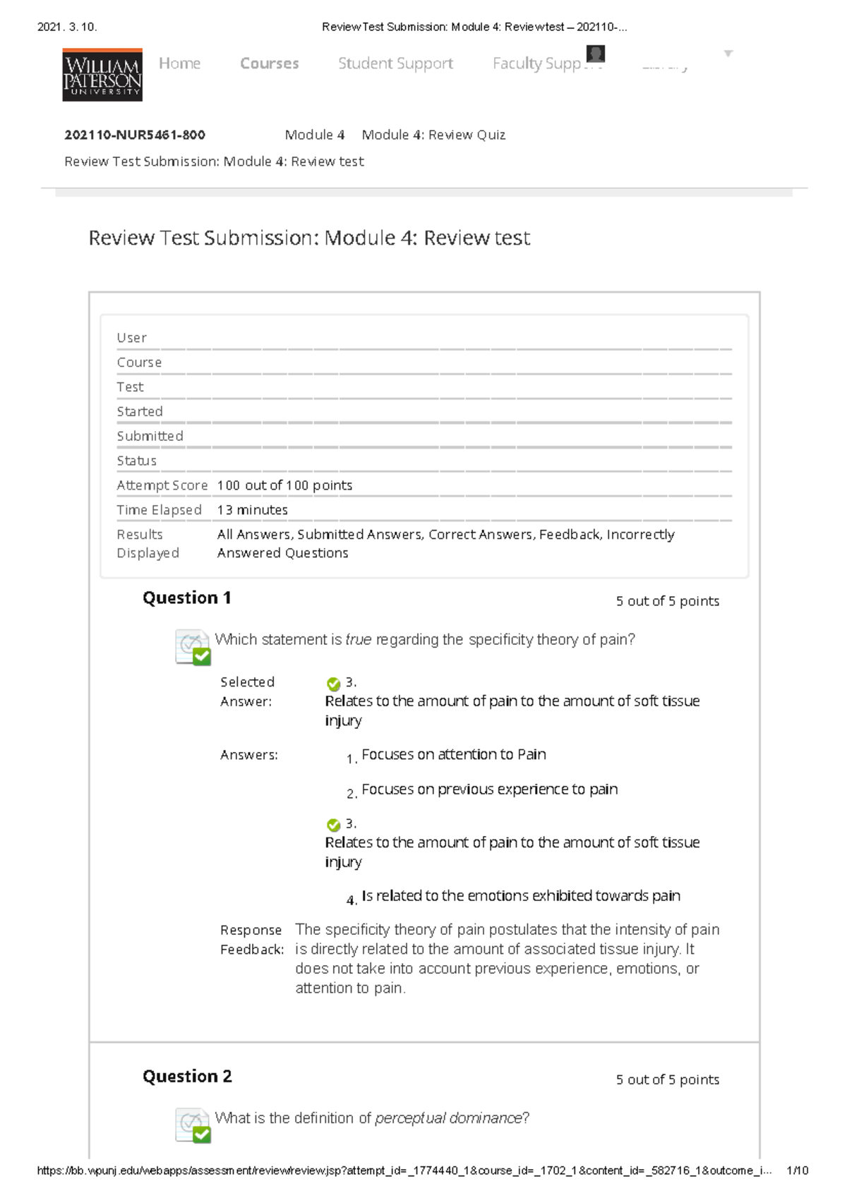 Quiz 4 Review - NUR5461 Module 4 Test Assessment - Studocu