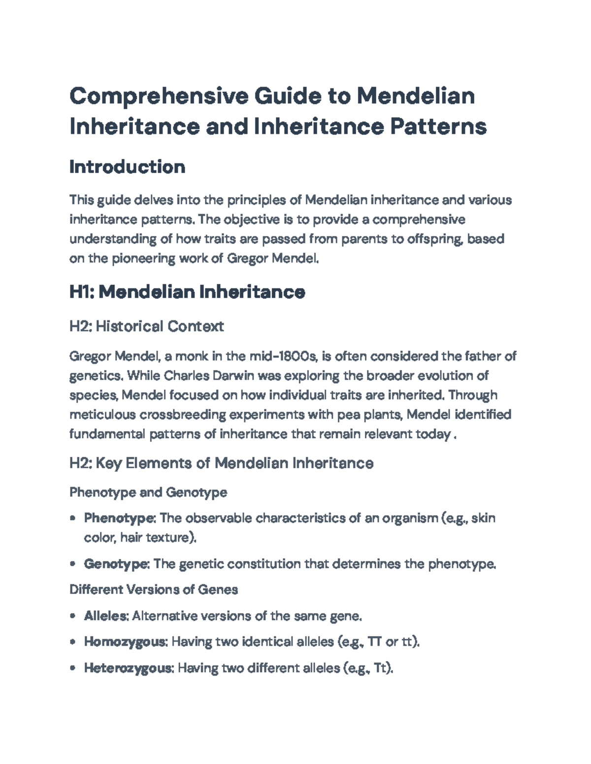 Comprehensive Guide to Mendelian Inheritance Patterns and Concepts ...