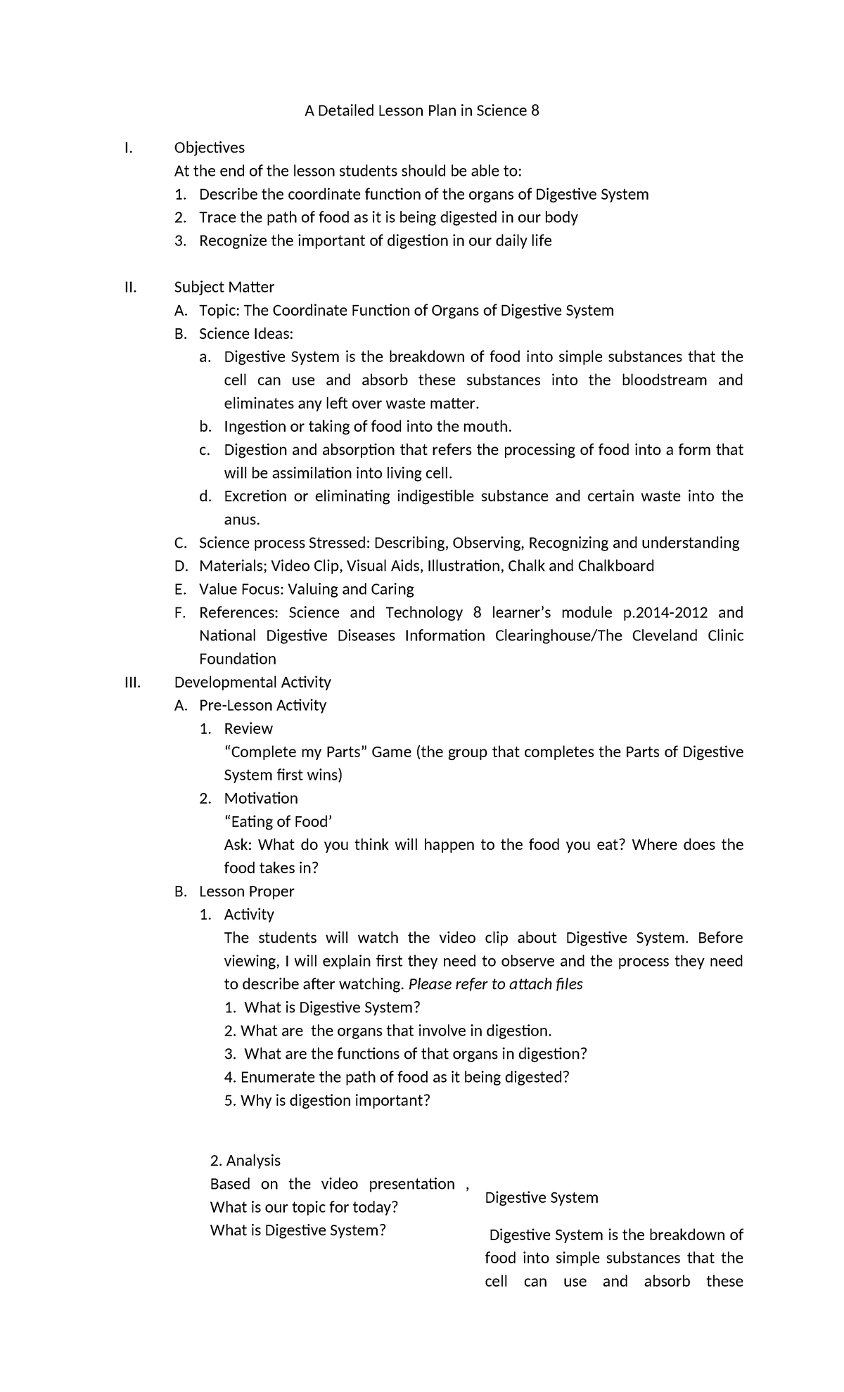 A Detailed Lesson Plan in Science 8 - Objectives At the end of the ...