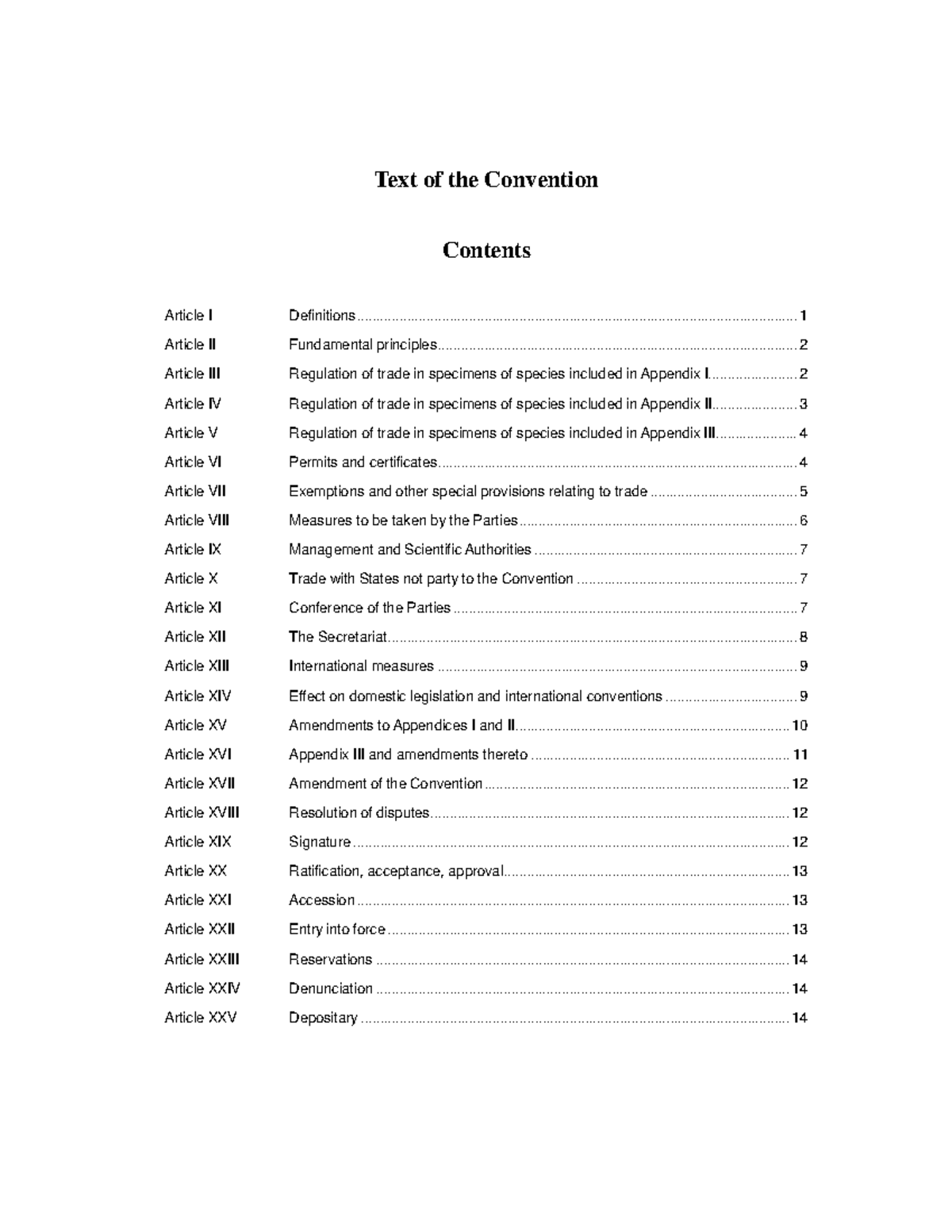 CITES Convention Text and Articles Overview - CITES-Convention-EN - Studocu