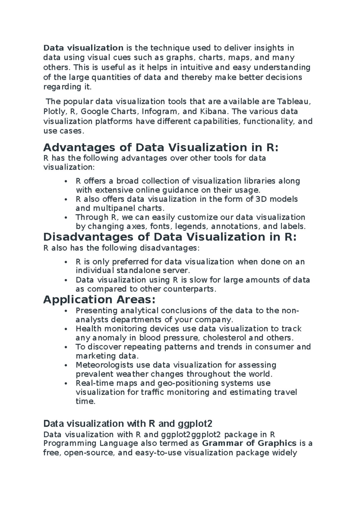 Data Visualization Techniques and Tools in R - DSV101 - Studocu
