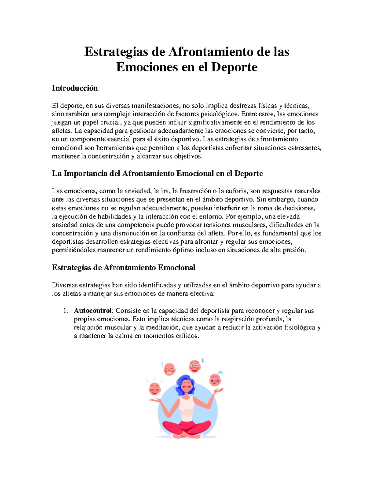 Estrategias de Afrontamiento Emocional en el Deporte: Claves para el ...