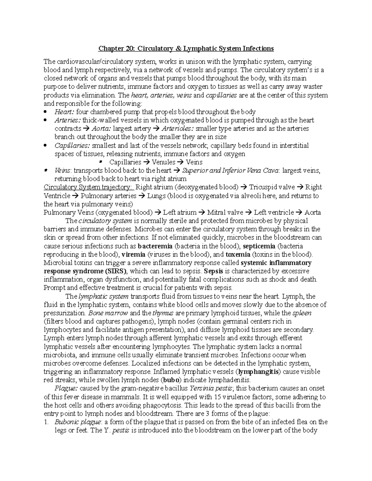 Allied Health Microbiology - Chapter 20: Infections of Circulatory ...
