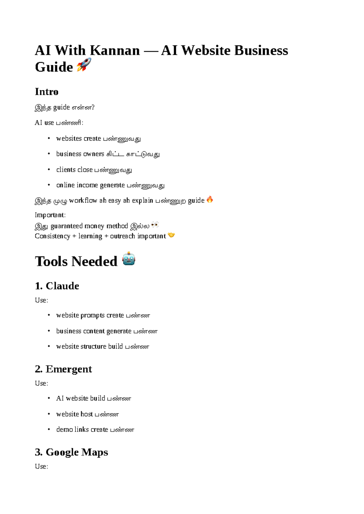 15000-DAY AI Business Guide: Workflow for Website Creation and Client ...