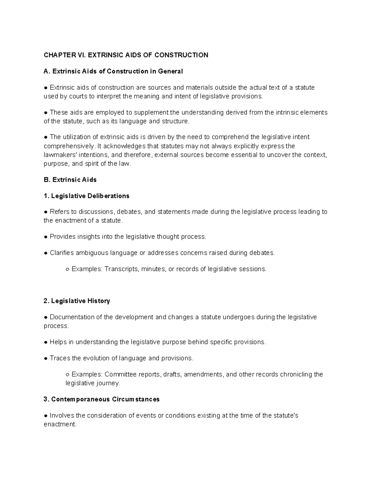 Extrinsic aid of construction - CHAPTER VI. EXTRINSIC AIDS OF ...