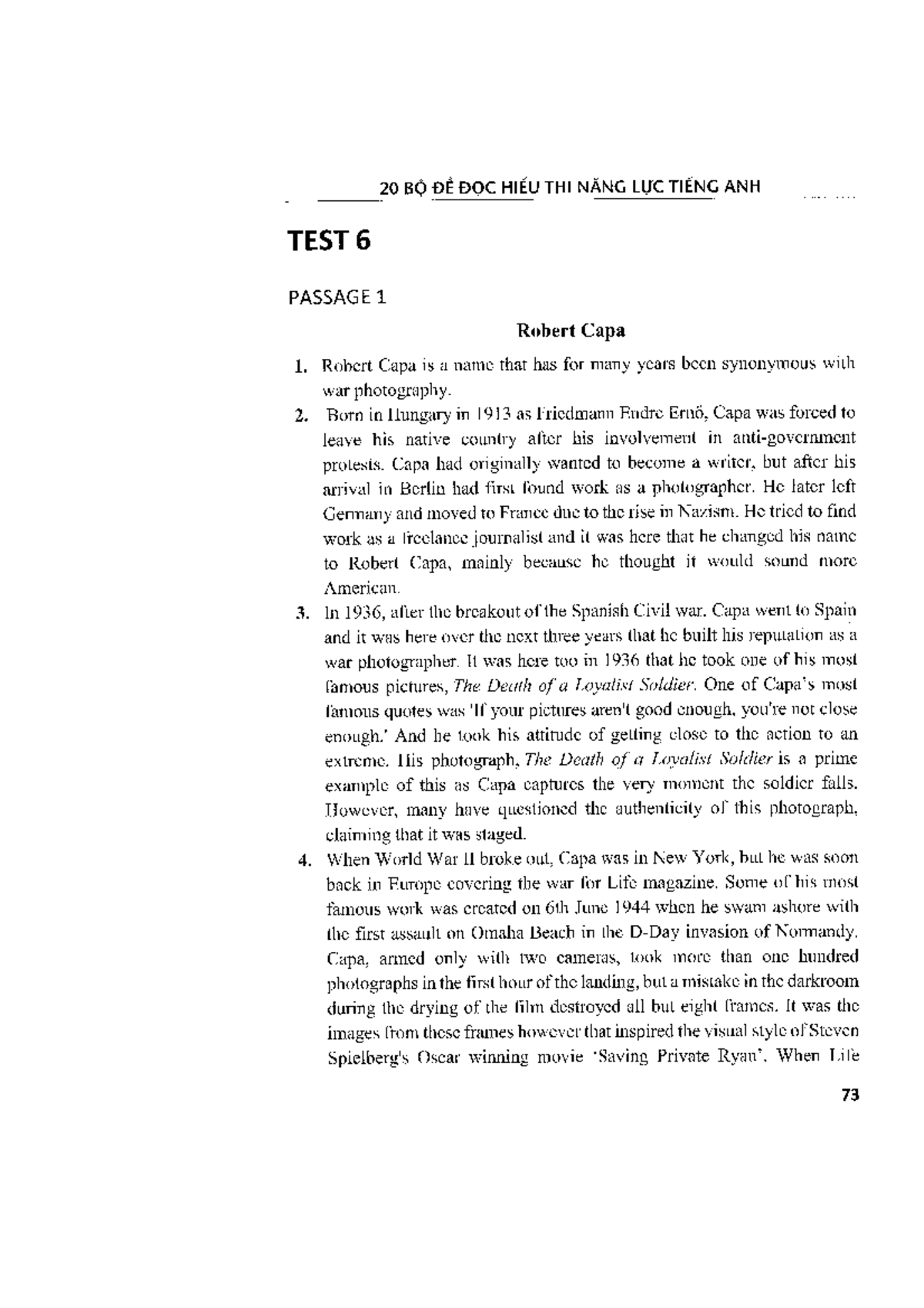 Vstep Bậc 3-4-5 (B1-B2-C1) Đề Thi 6: Phân Tích Robert Capa và Harlem ...