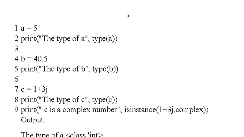 Python Data Types: Int, Float, and Complex Explained - Studocu