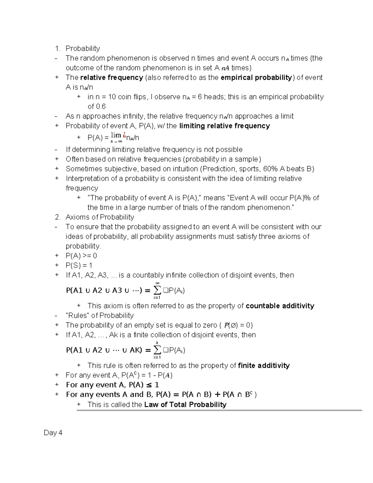 Probability Concepts and Axioms: An Overview (MATH 101) - Studocu