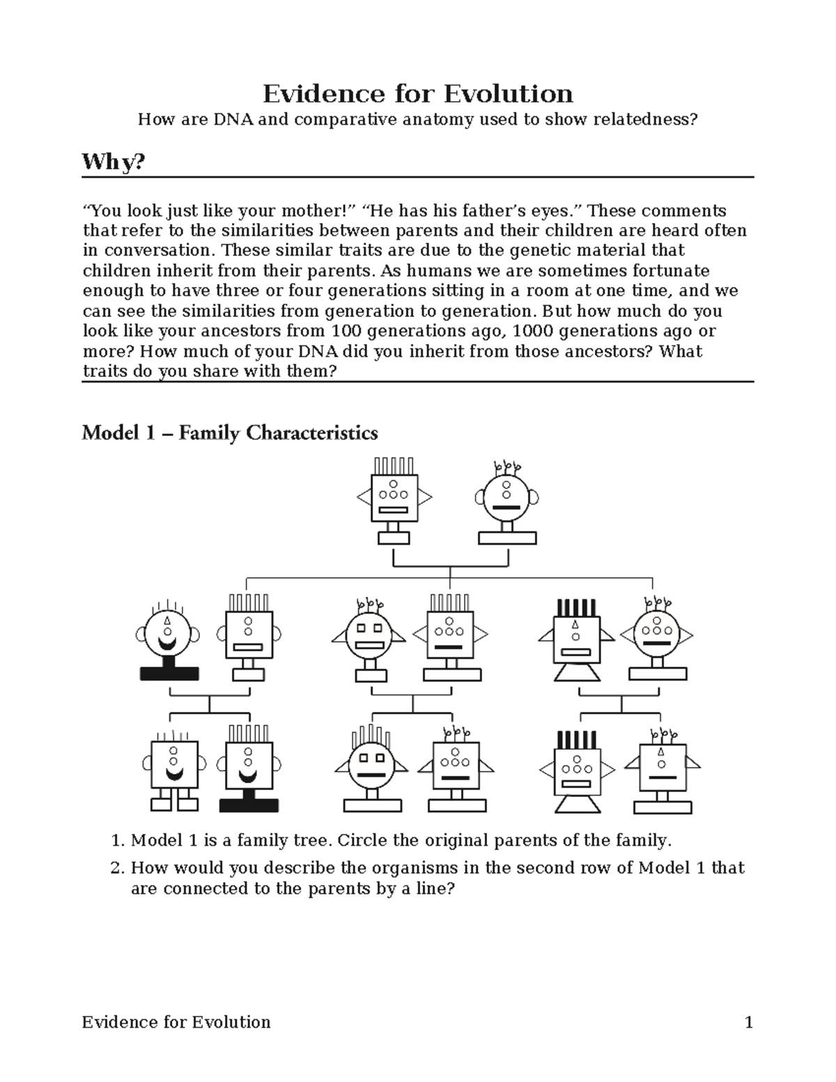 Evidence for Evolution - Chapter 19 Analysis and Insights - Studocu
