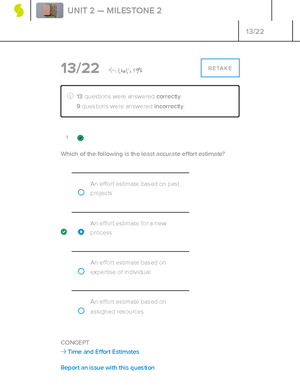 UNIT 4 – Milestone 4 - UNIT 4 – MILESTONE 4 1 Which of the following is ...