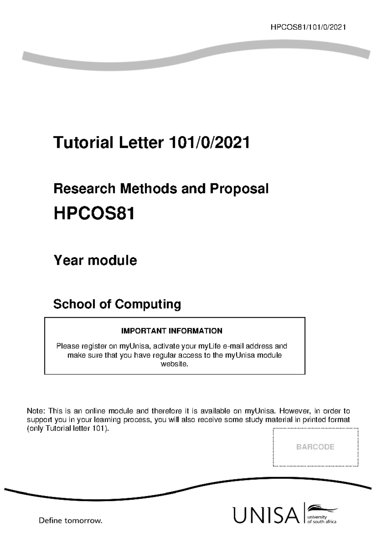 Unisa Proposal Writing - A guide for staff and students Developed by ...