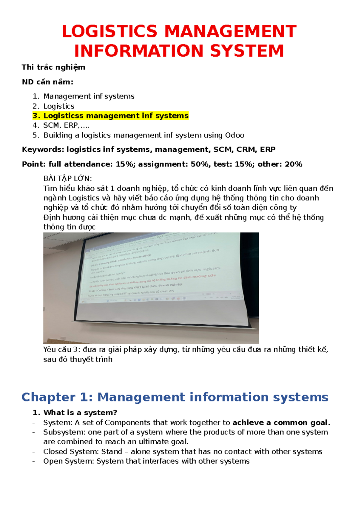 LOGISTICS MANAGEMENT INFORMATION SYSTEM: Key Concepts & Applications - Studocu