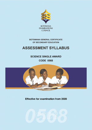 JCE Science Paper 2 - Revision booklet - CRACKiT Tuition Botswana Term ...