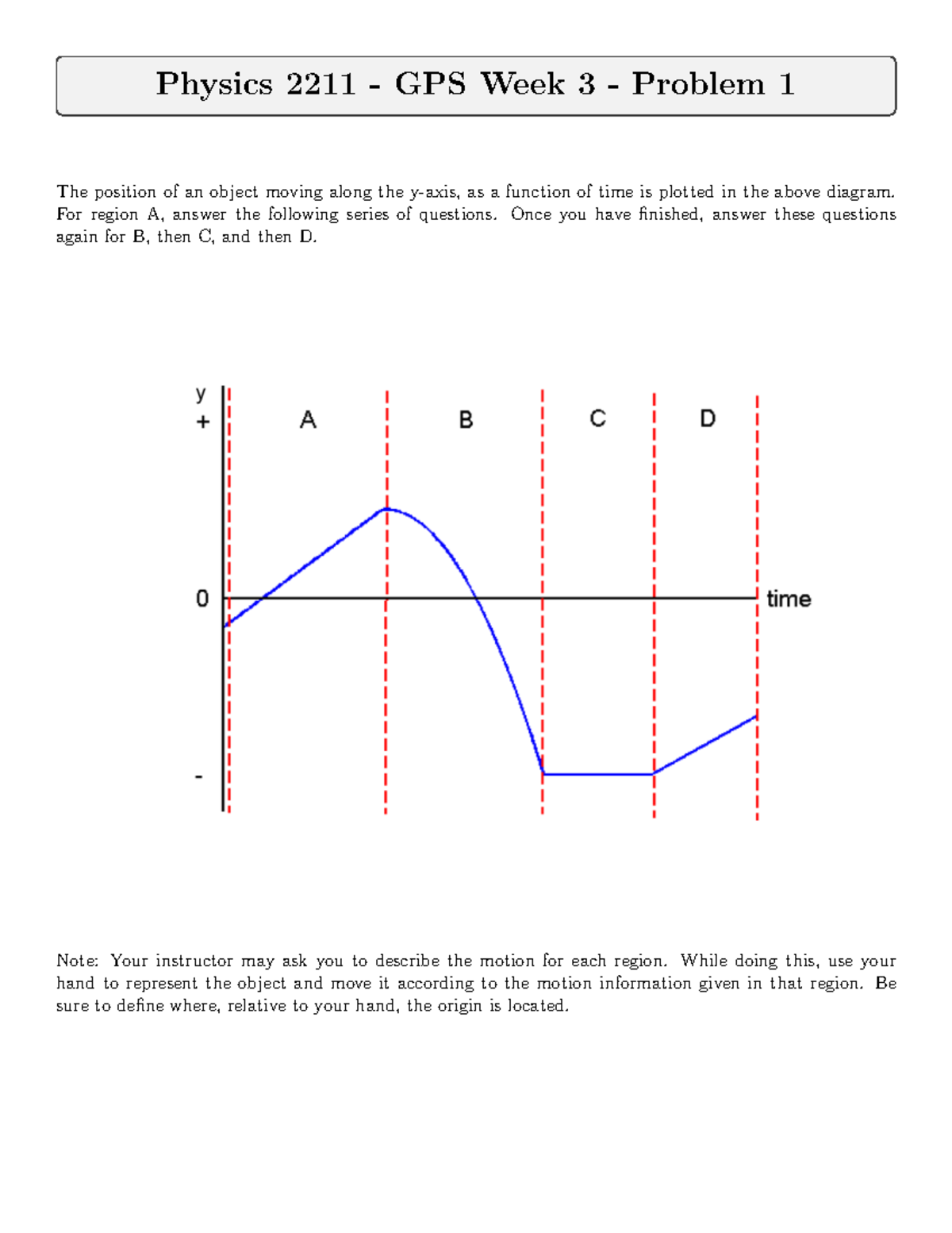 Physics 2211 GPS Week 3 Problem Set: Motion Analysis and Lab Prep - Studocu