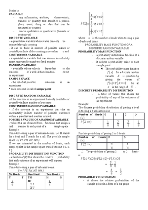 Stat Prob-Q3-Module-1 - 11 STATISTICS and PROBABILITY Quarter 3 – Module 1 Random Variables and ...