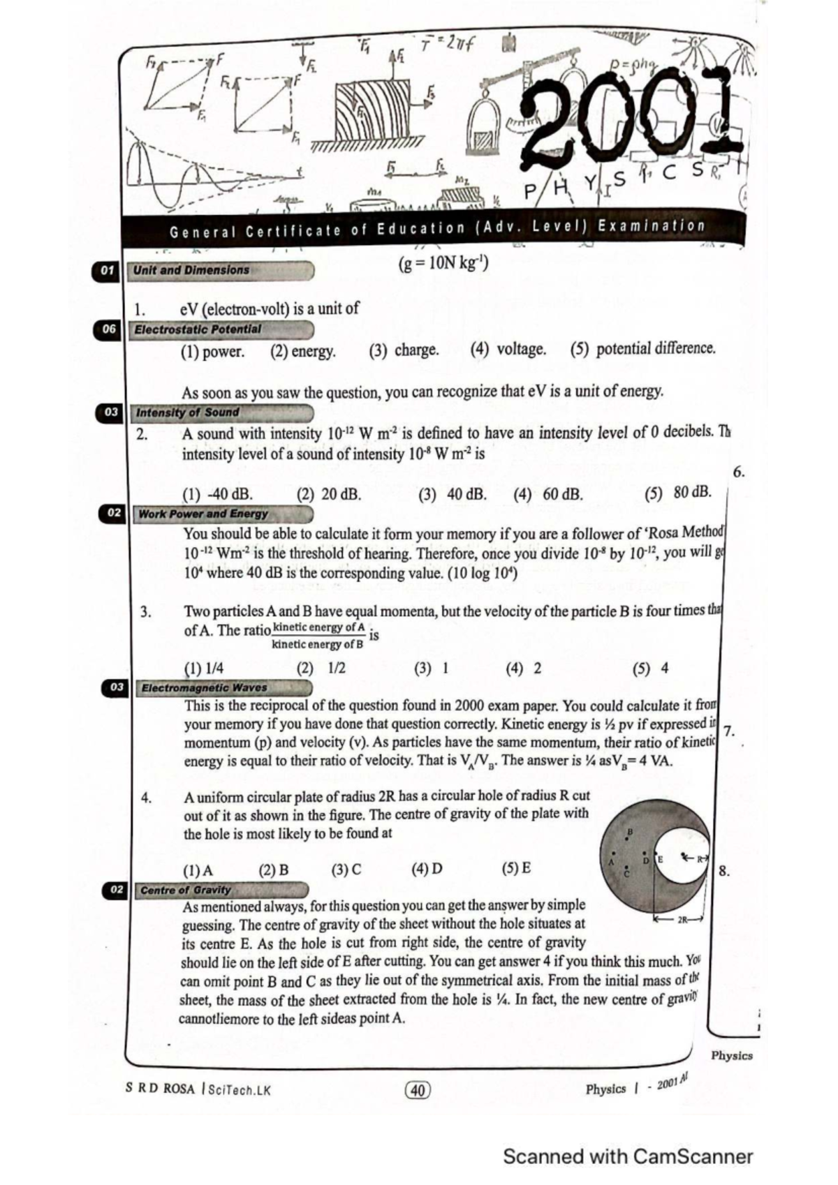 2001 AL Physics Review Notes by Prof. Rosa - Studocu