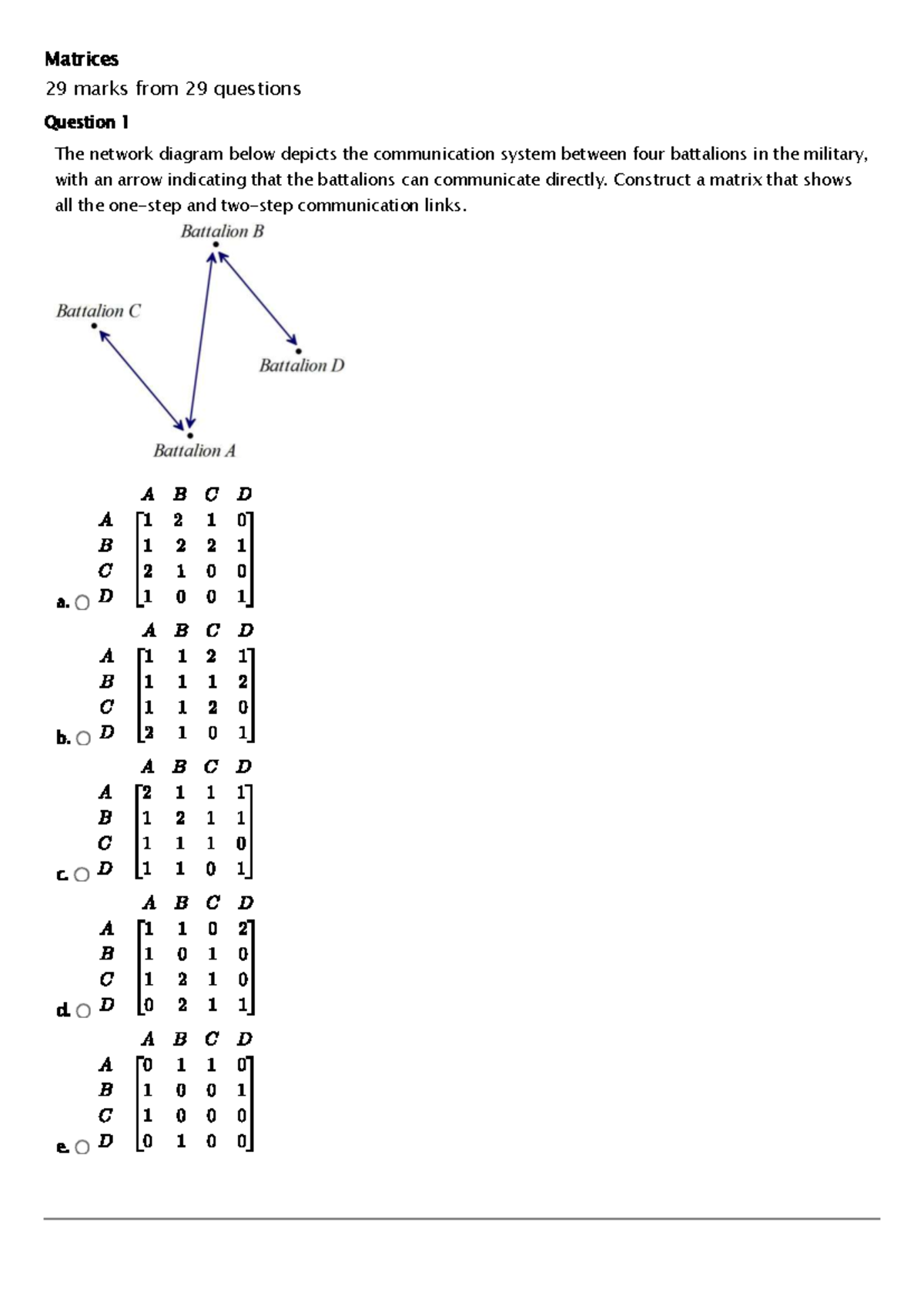 Matrices Practice - NHT 9SCQRGM Final Exam Review - Studocu