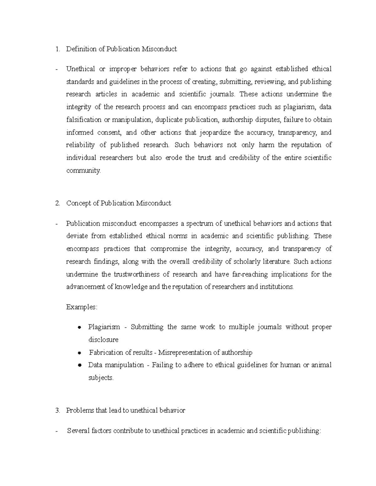 Understanding and Identifying Publication Misconduct in Research - Studocu