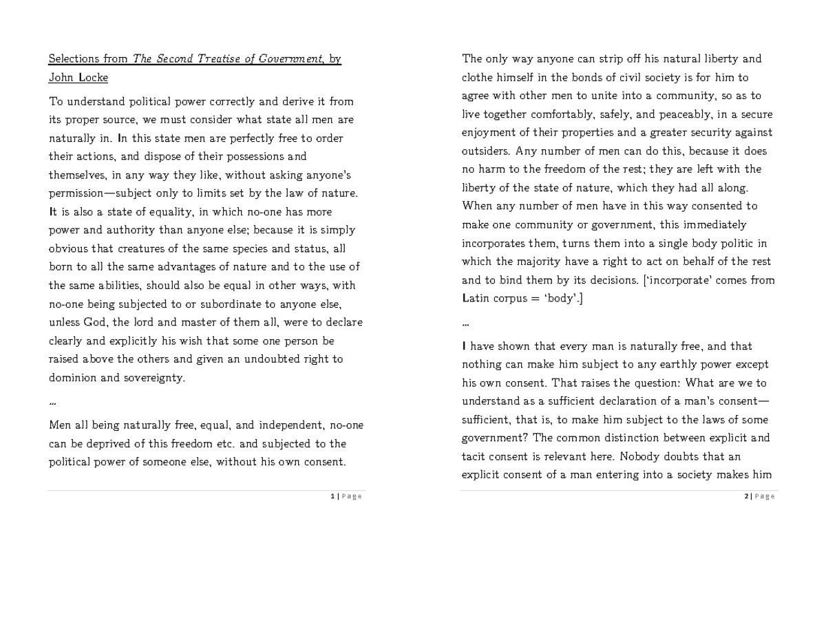 Democracy and Consent: Analyzing Political Power and Authority (POL 101 ...
