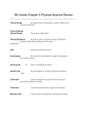 Physical Science Test 1 - 9th Grade Abeka Science Test 1 mass the ...