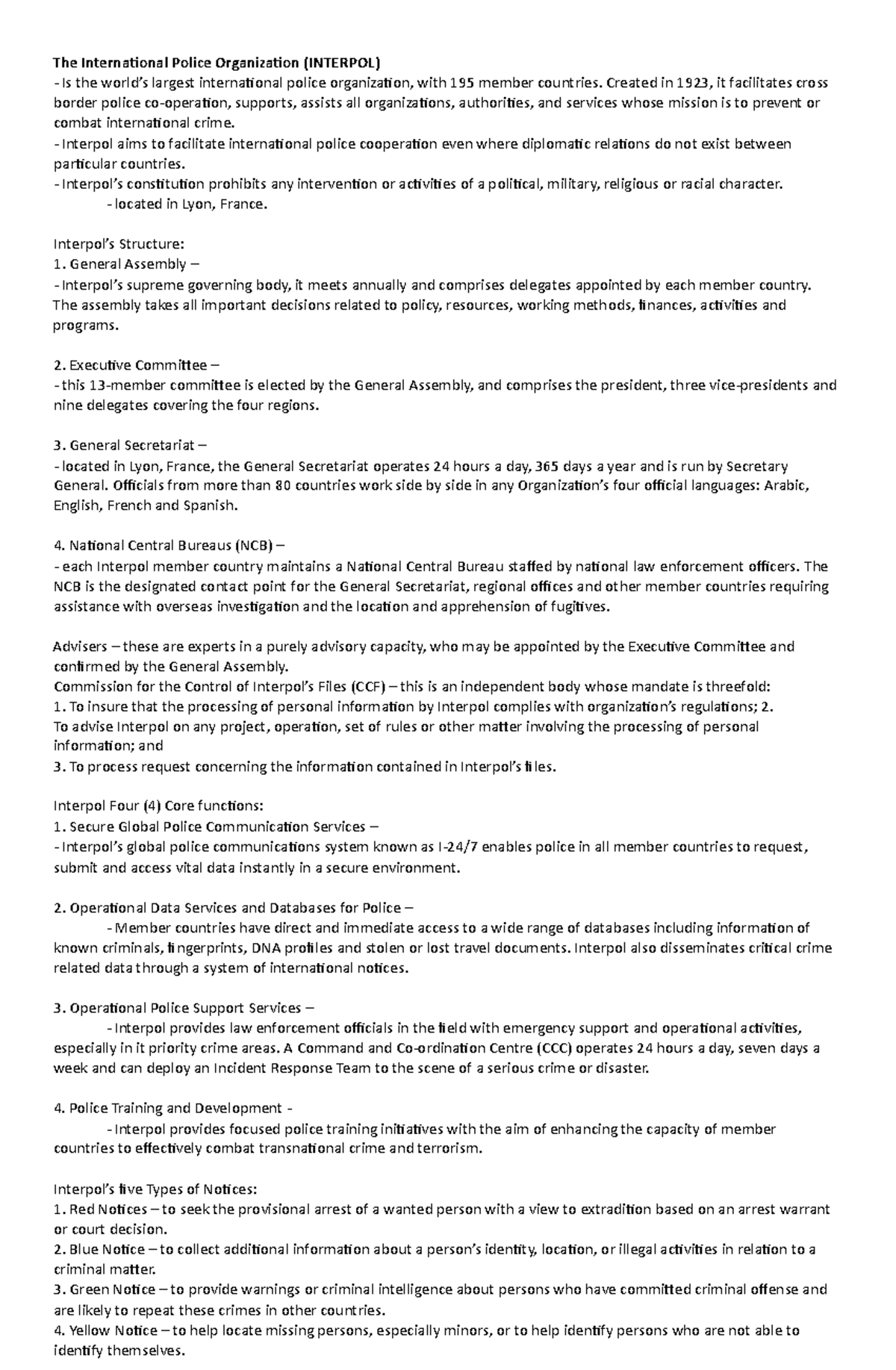 Interpol: Understanding Its Structure, Functions, and Role in Crime ...