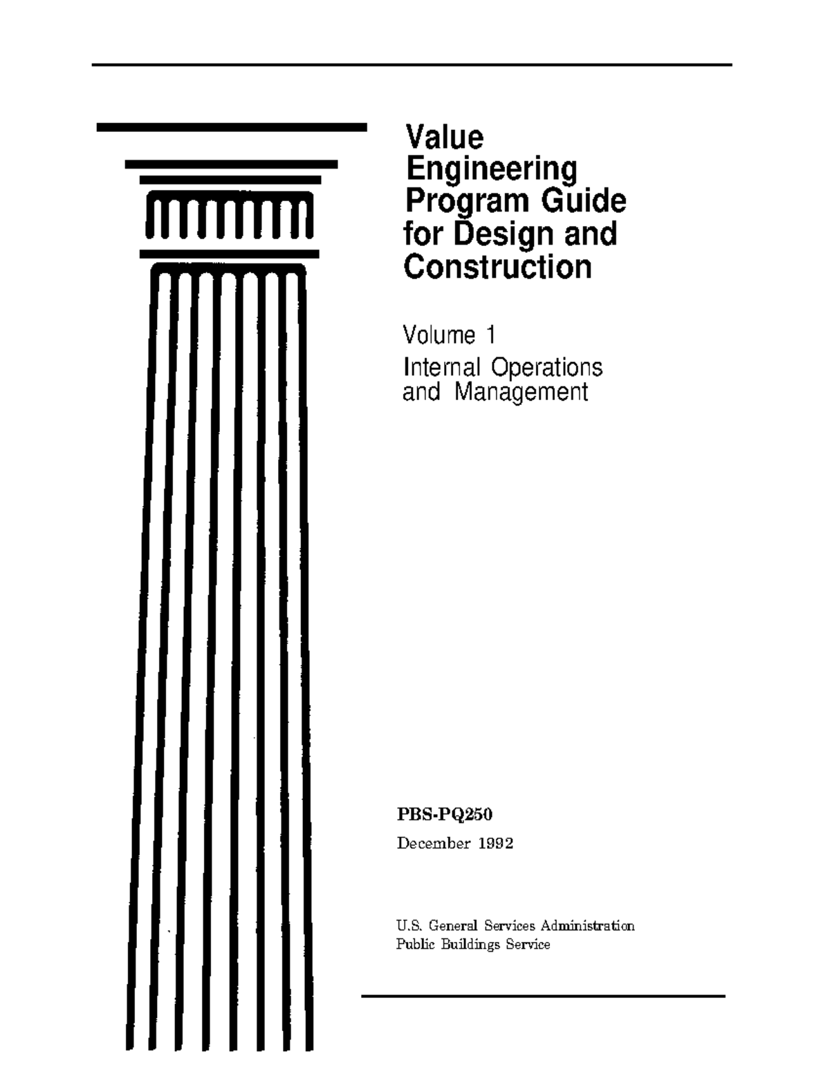 Value Engineering Program Guide for Design & Construction (Volume 1 ...