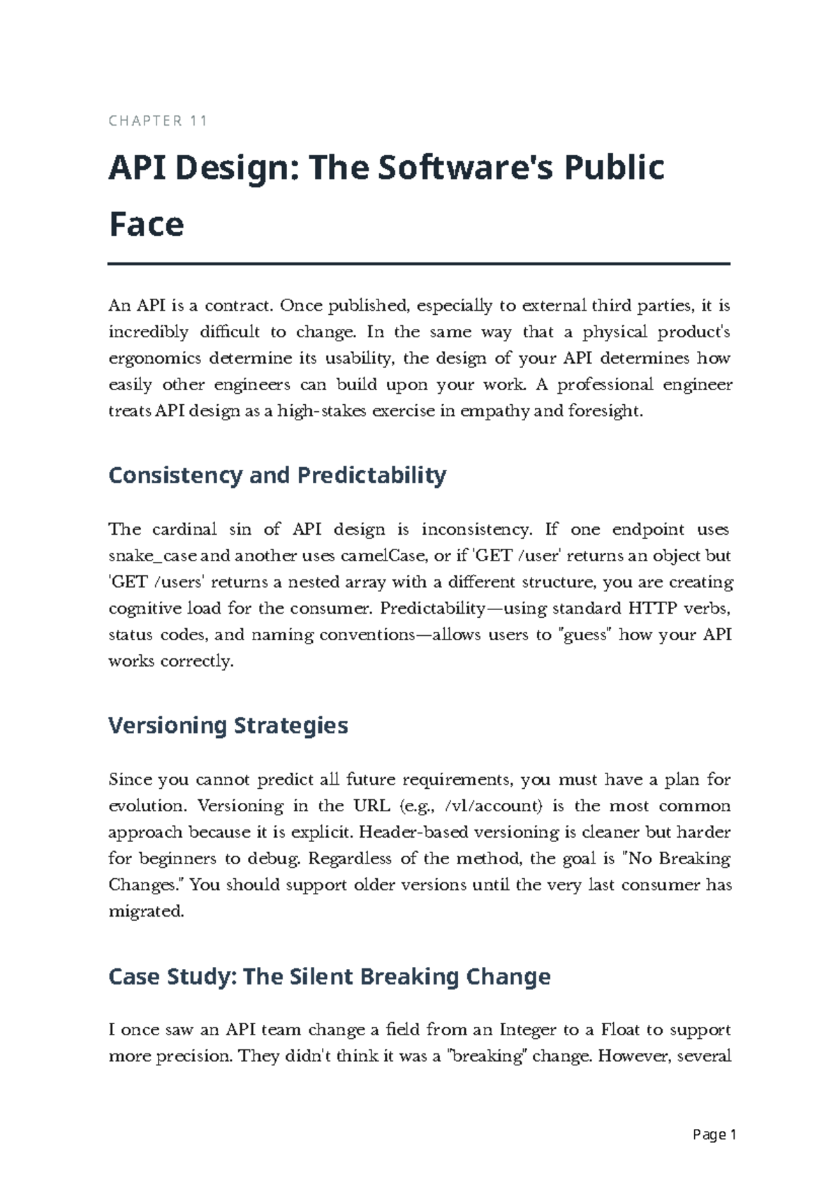 CHAPTER 11: API Design Principles and Best Practices - Studocu