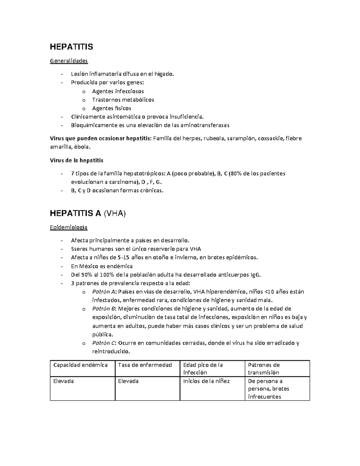 Hepatitis ABC: Repaso Completo de Generalidades y Tratamientos - Studocu