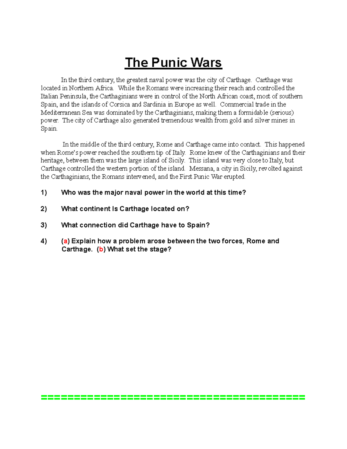 The Punic Wars: A Comprehensive Study Guide (Course Code: A21JA) - Studocu