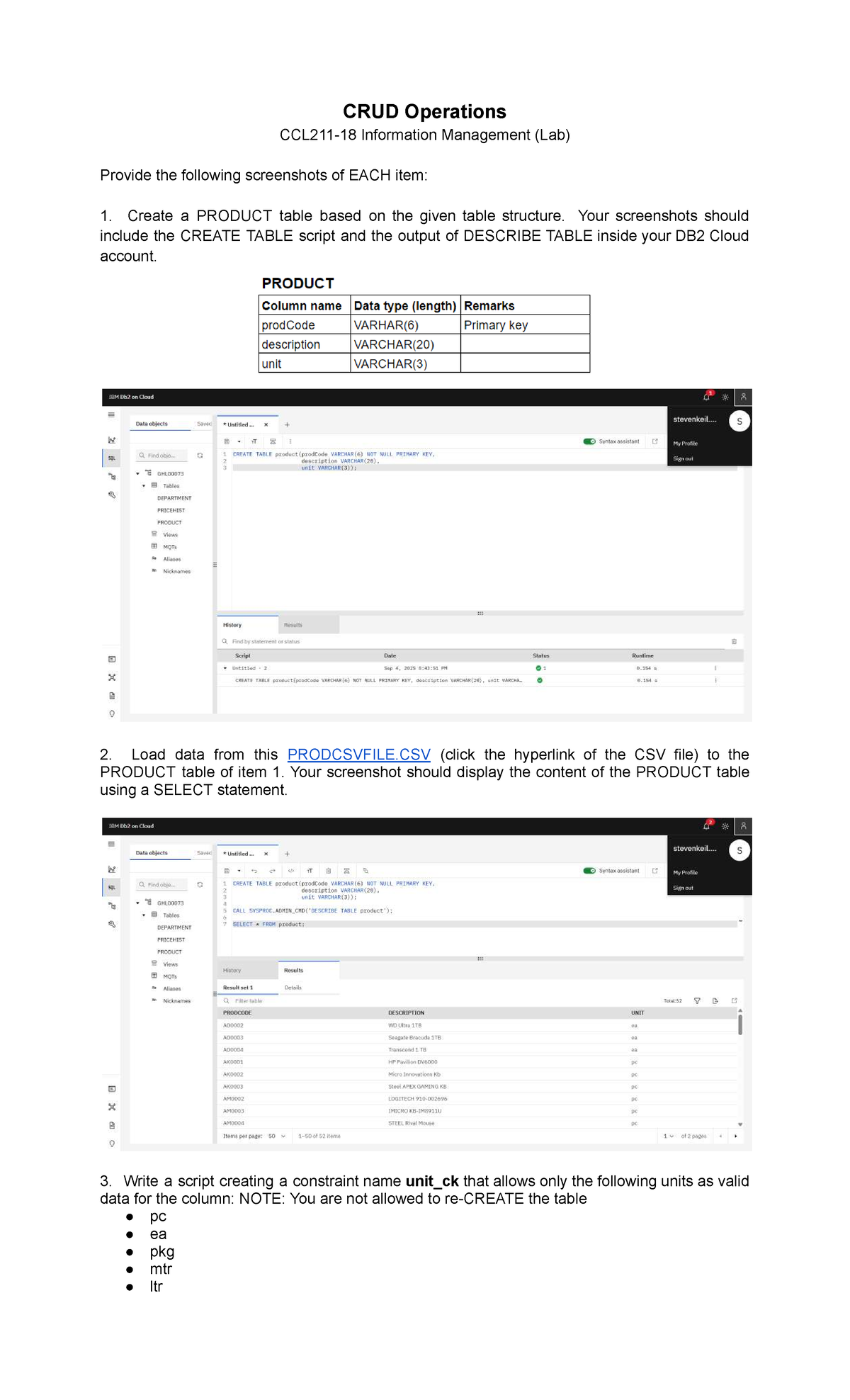 CRUD Operations Lab Assignment #2 - Info Management - Studocu