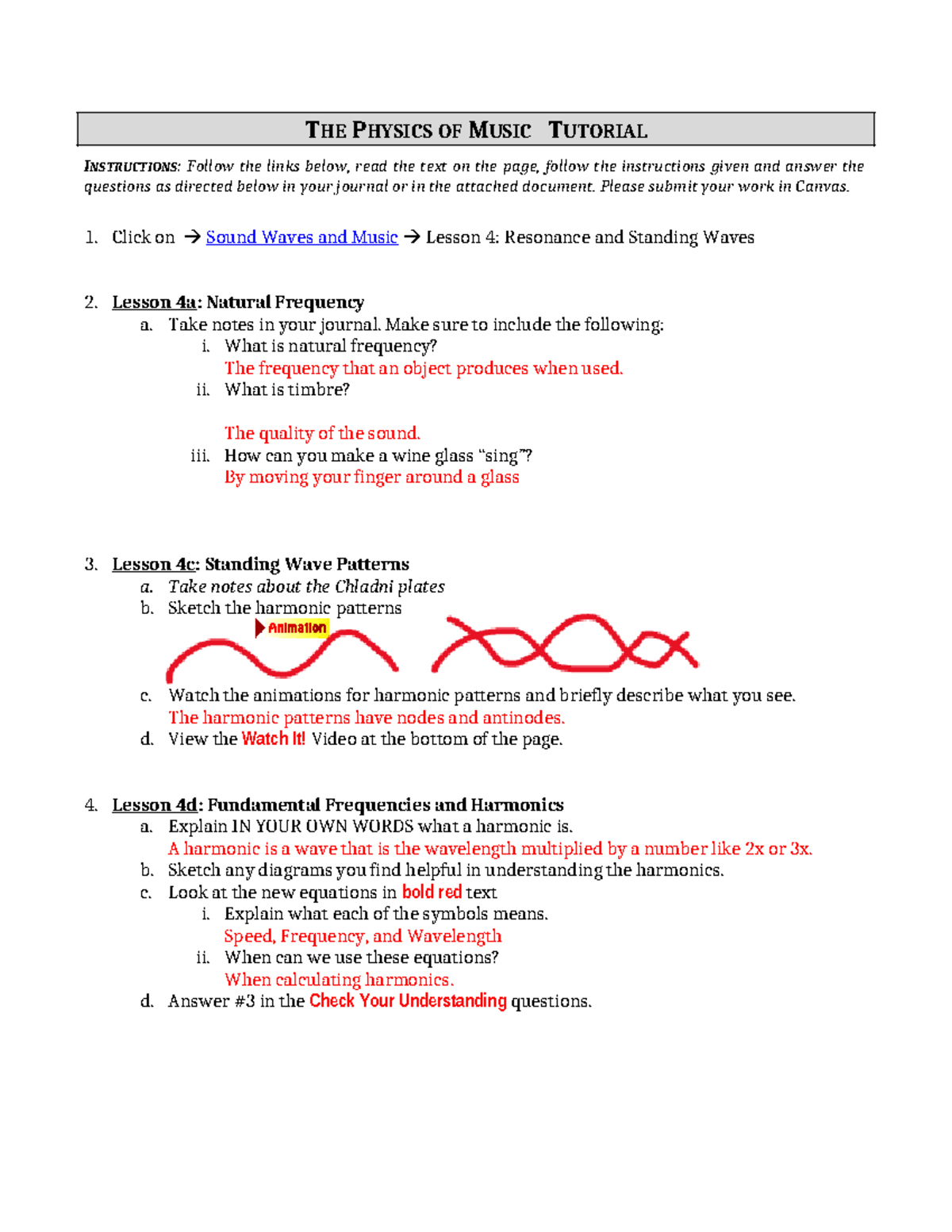 The Physics of Music Tutorial done - THE PHYSICS OF MUSIC TUTORIAL ...