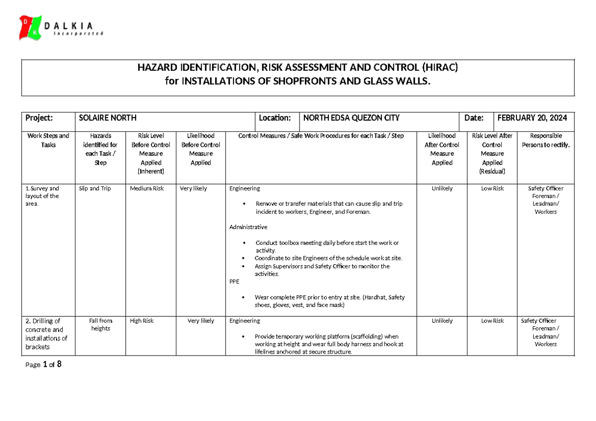 HIRAC for Installations of Shopfronts & Glass Walls - Solaire North ...
