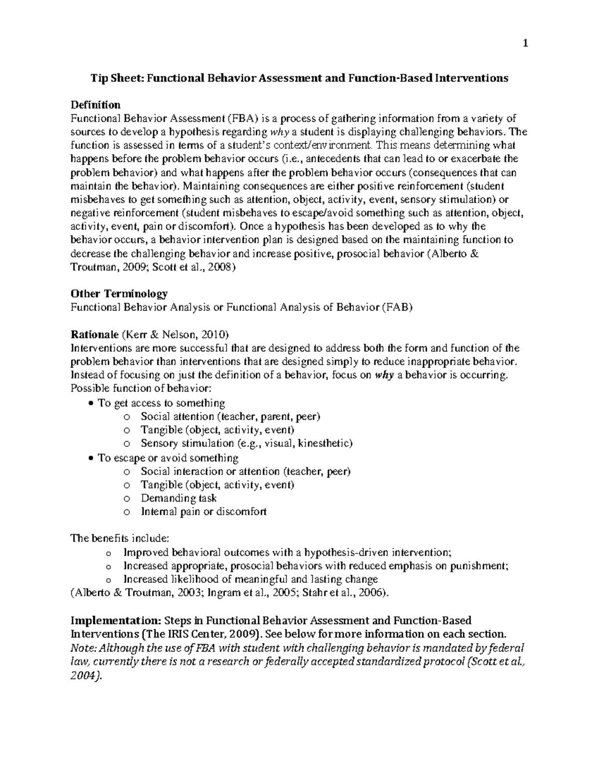 552978620 Functional Behavior Assessment: Strategies & Interventions ...